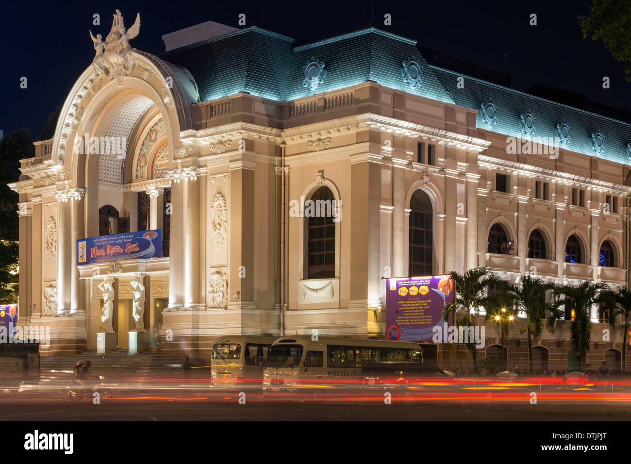 Opera House at night, Ho Chi Minh City, Vietnam Stock Photo - Alamy