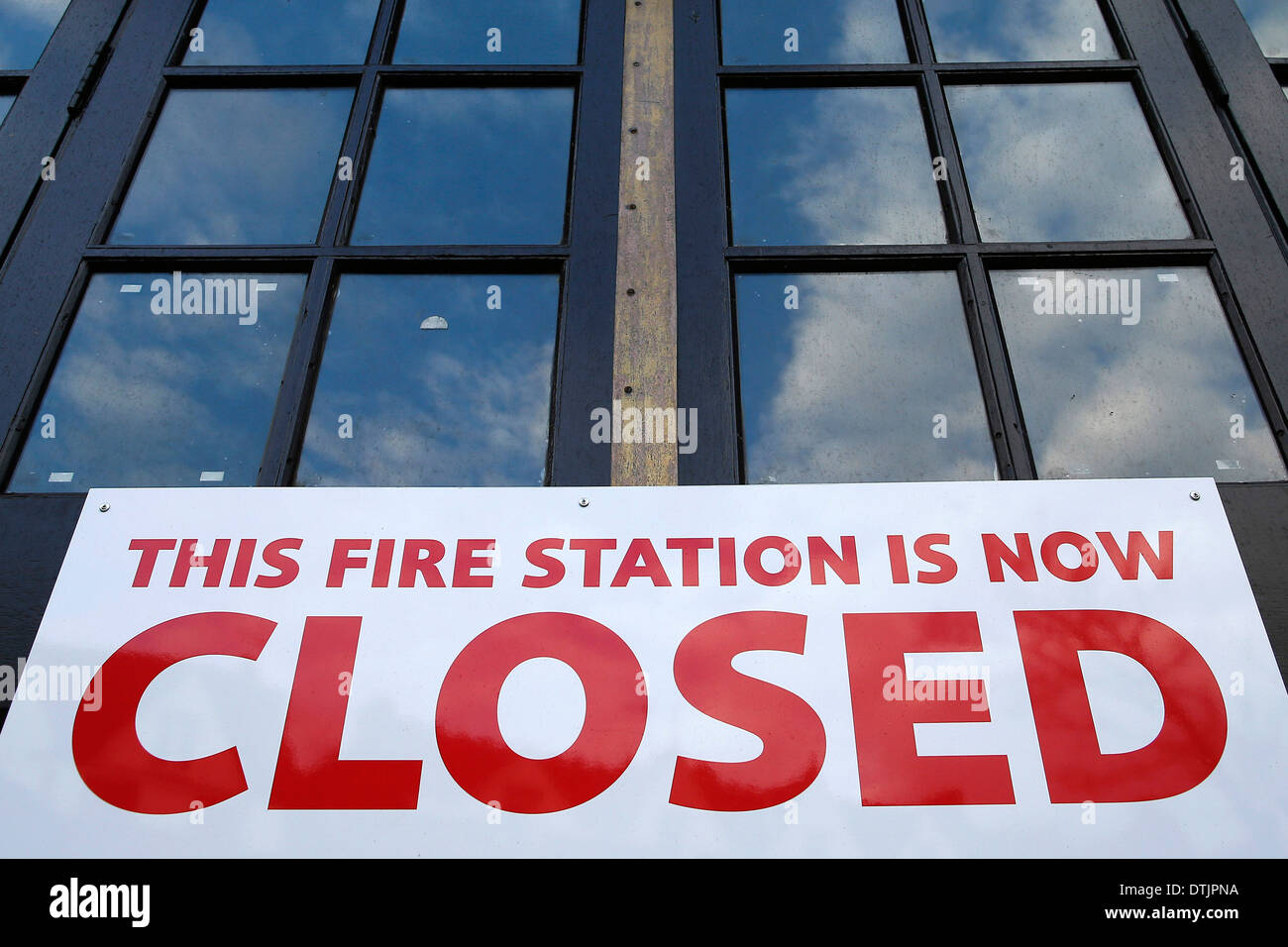 UK, London : A picture shows a sign saying "This Fire Station is Now ...