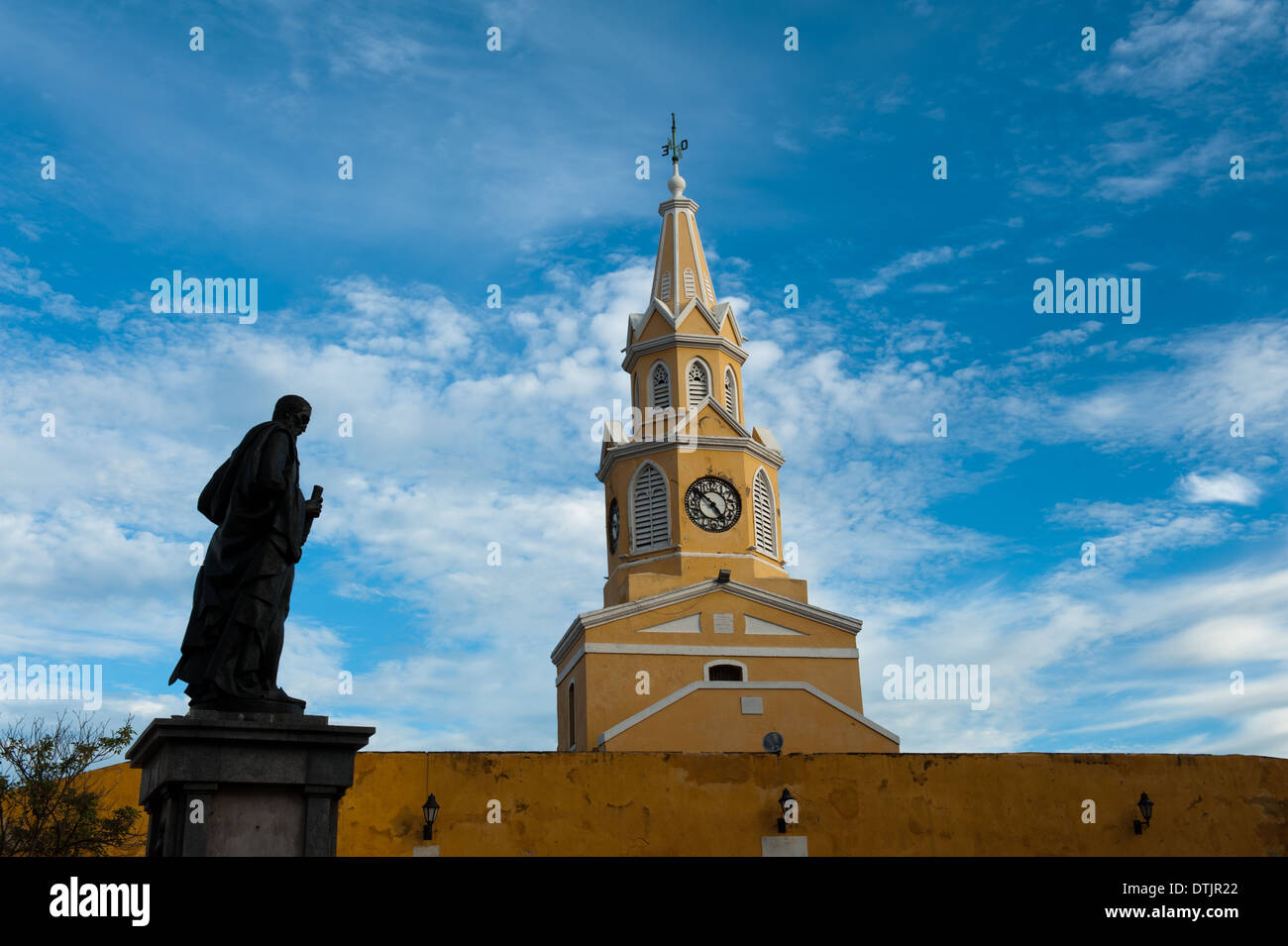 Old clock in Cartagena, Colombia Stock Photo - Alamy