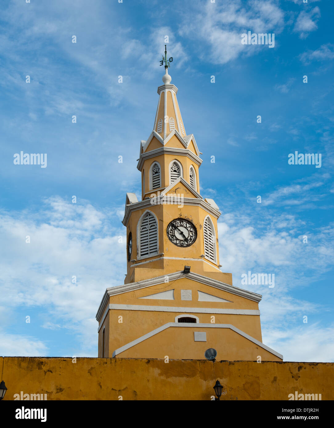 Clock in Cartagena, Colombia Stock Photo - Alamy