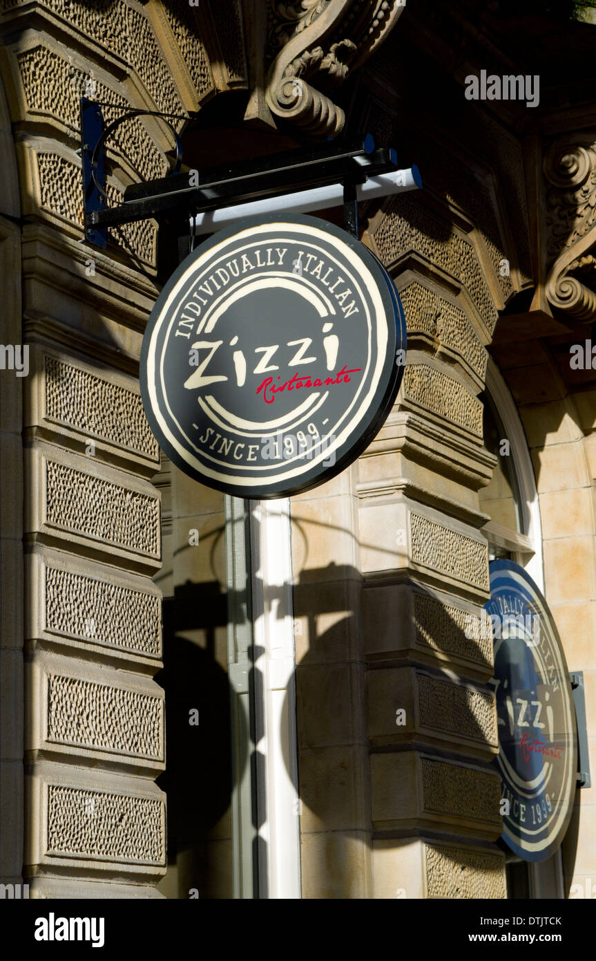Zizzi Italian Restaurant, High Street, Cardiff, Wales Stock Photo - Alamy