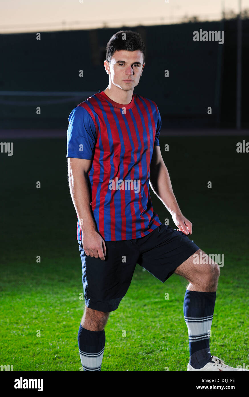 Boy soccer player red white hi-res stock photography and images - Alamy