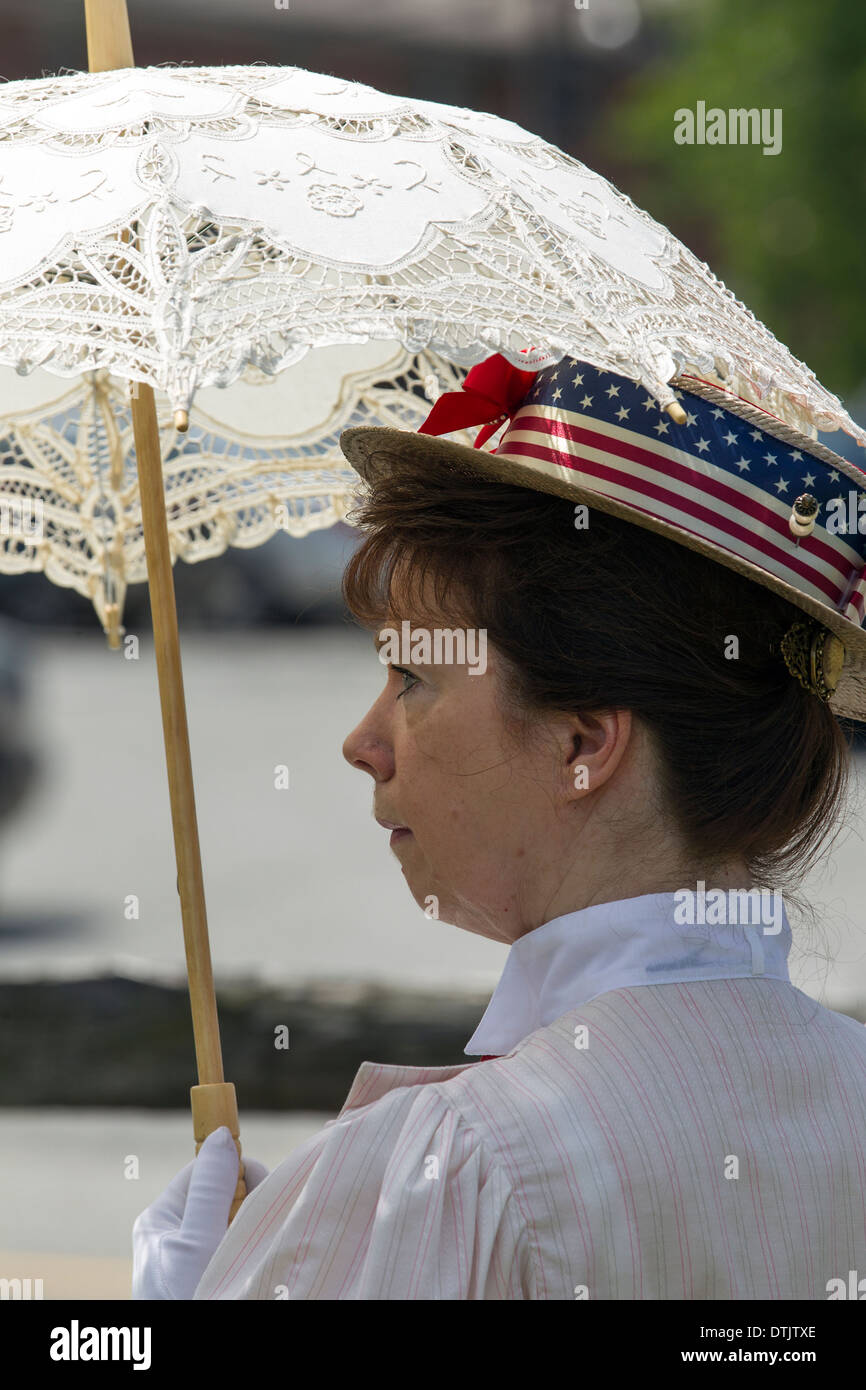 Woman in mid 19th century clothing Stock Photo - Alamy