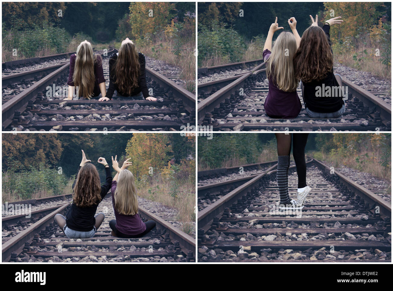 Best Friends Photography On Train Tracks