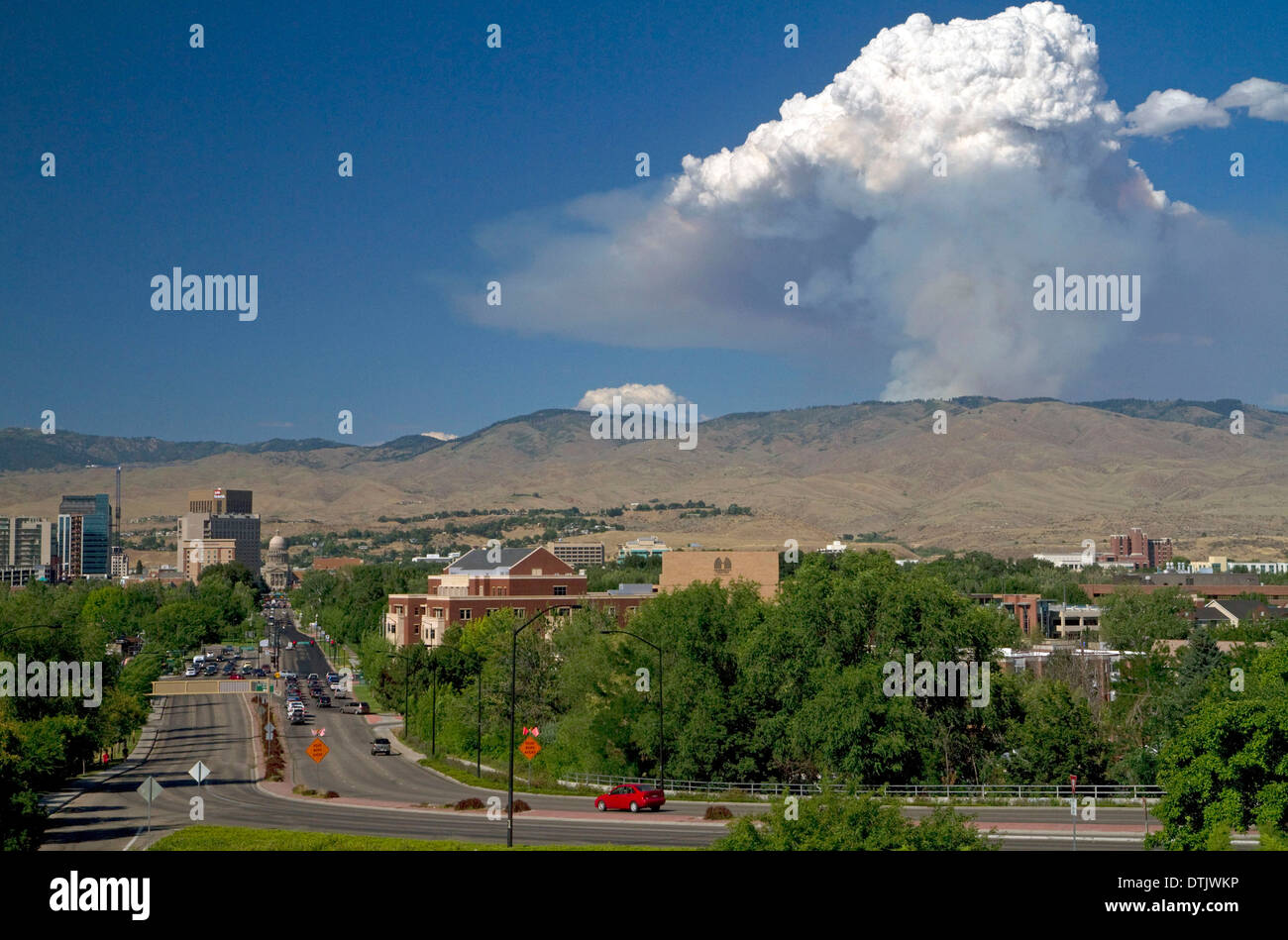 Pyrocumulus cloud created by a wildfire near Boise, Idaho, USA Stock ...