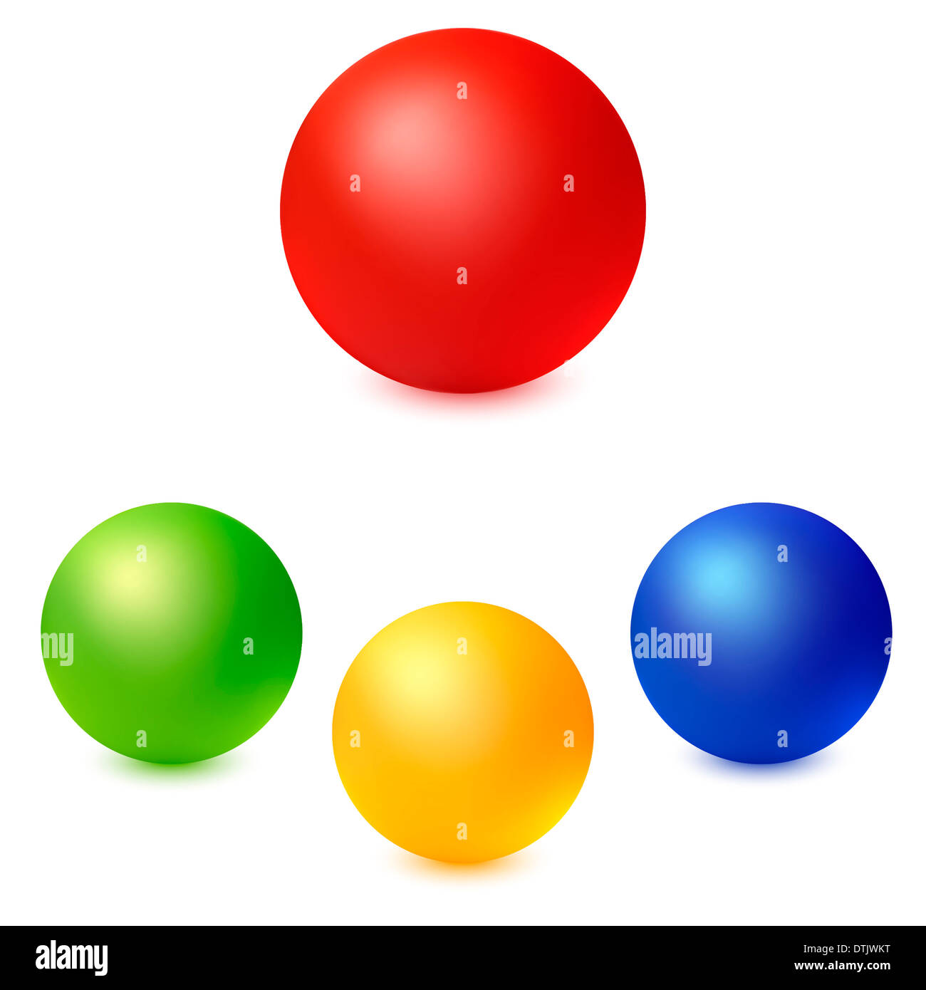 Collection of colorful glossy spheres Stock Photo - Alamy