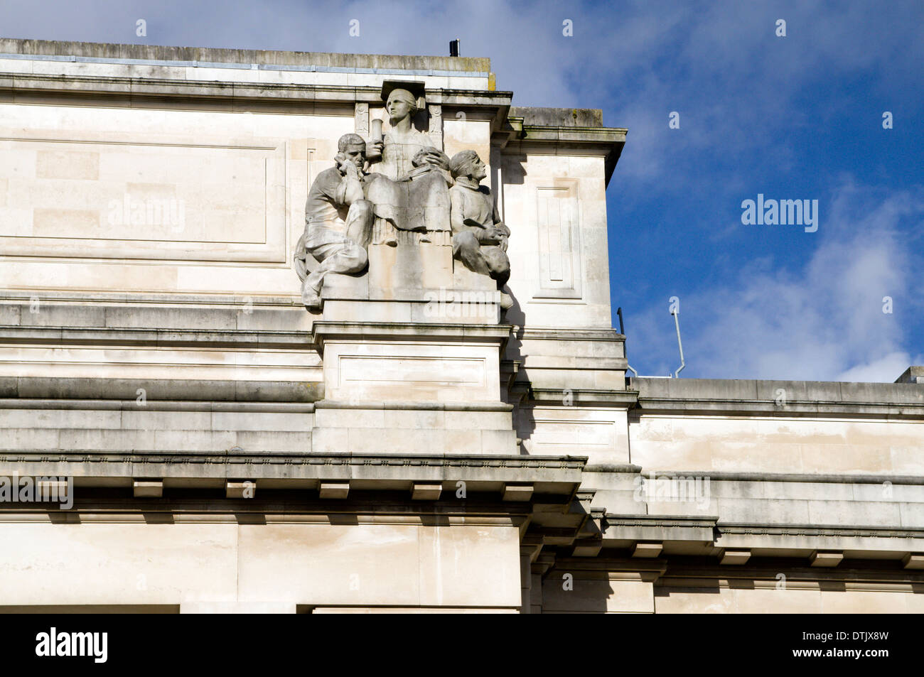 Sculpture, National Museum of Wales, Cathays Park, Cardiff Stock Photo ...