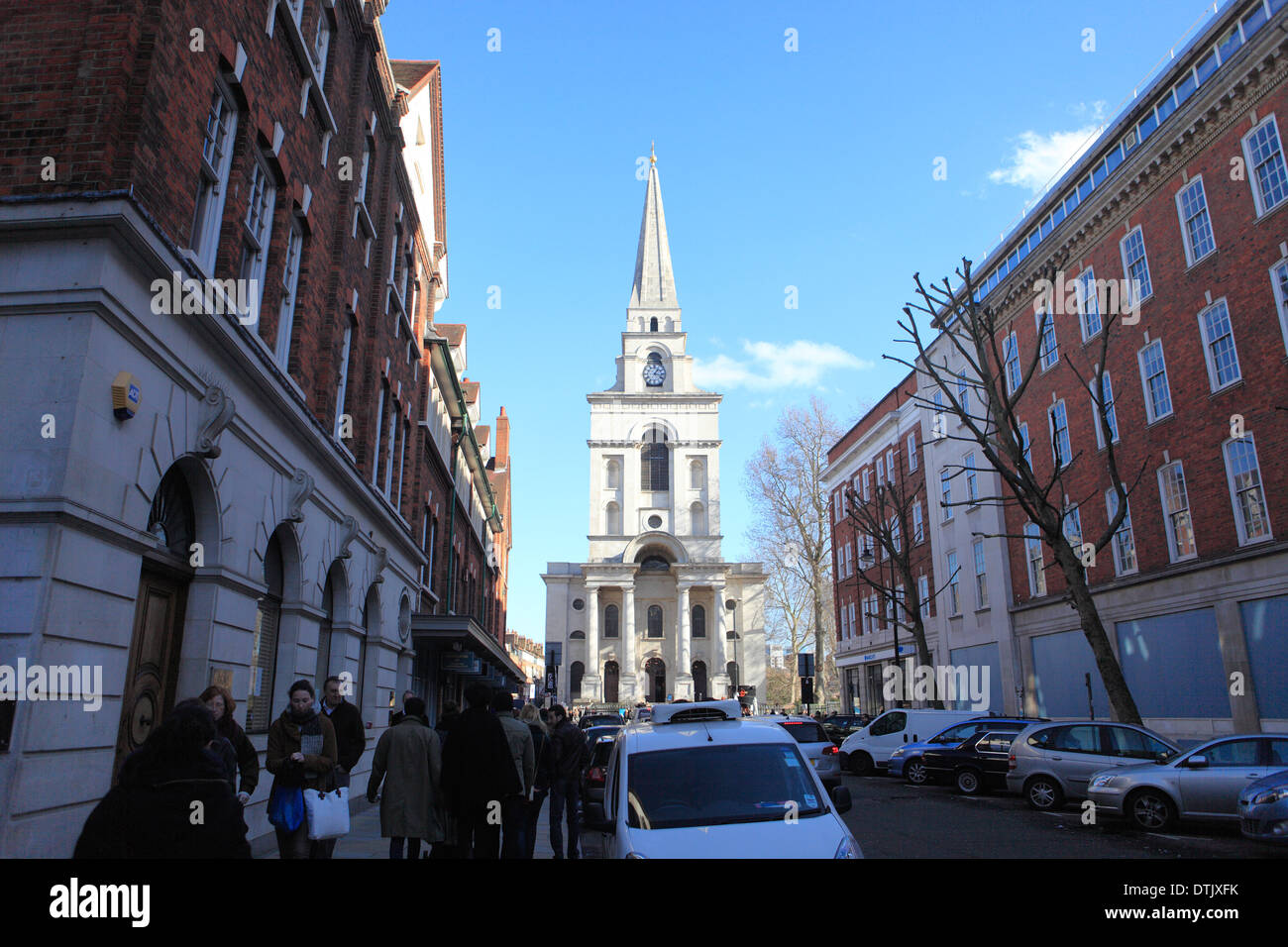 united kingdom east london spitalfields a view of christ church Stock ...
