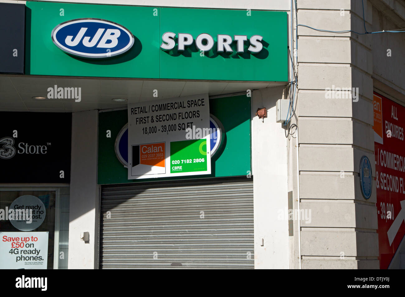 Former JJB Sports shop, Queen Street, Cardiff, Wales Stock Photo - Alamy