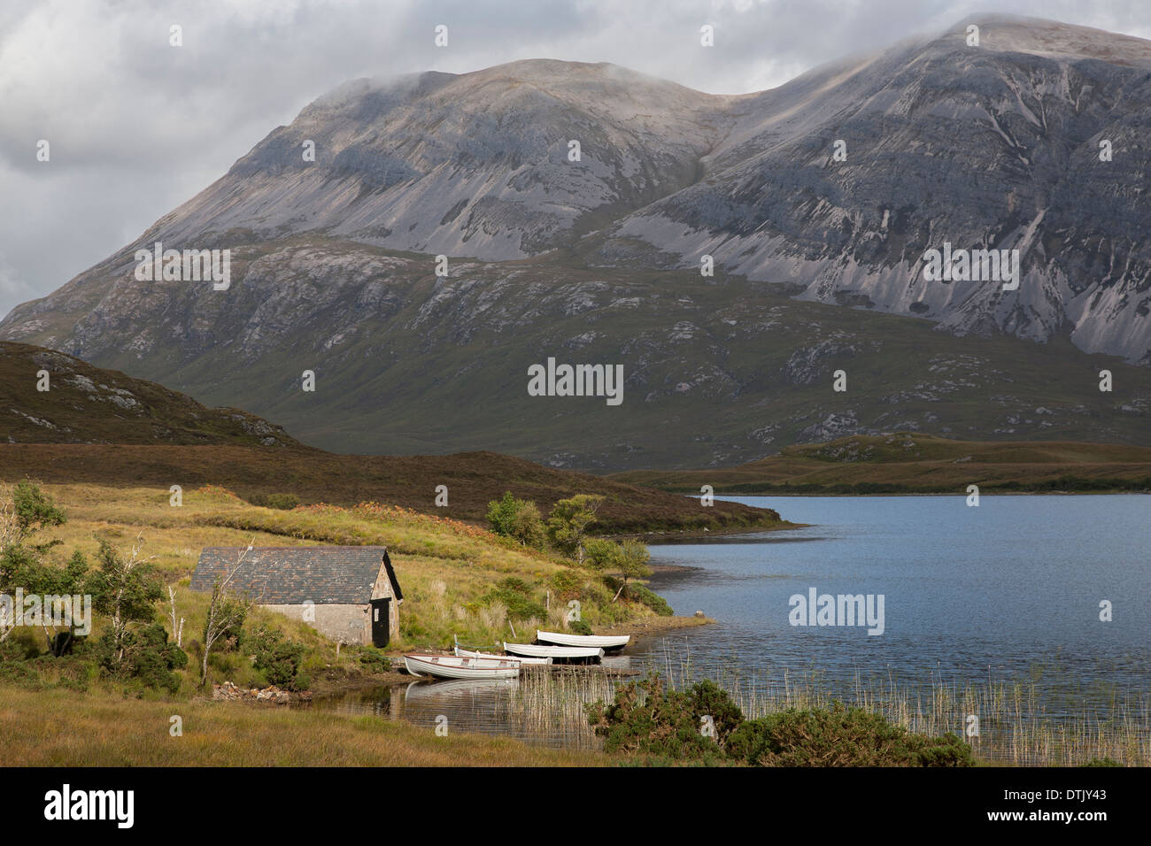 View across Loch Stack to Ben Arkle, Scottish Highlands Stock Photo - Alamy