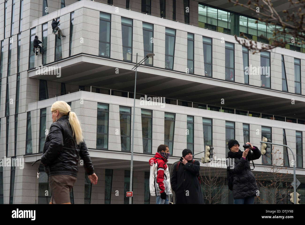 Modernist buildings on the outskirts of Prague.Amazon Court Karolinska ...