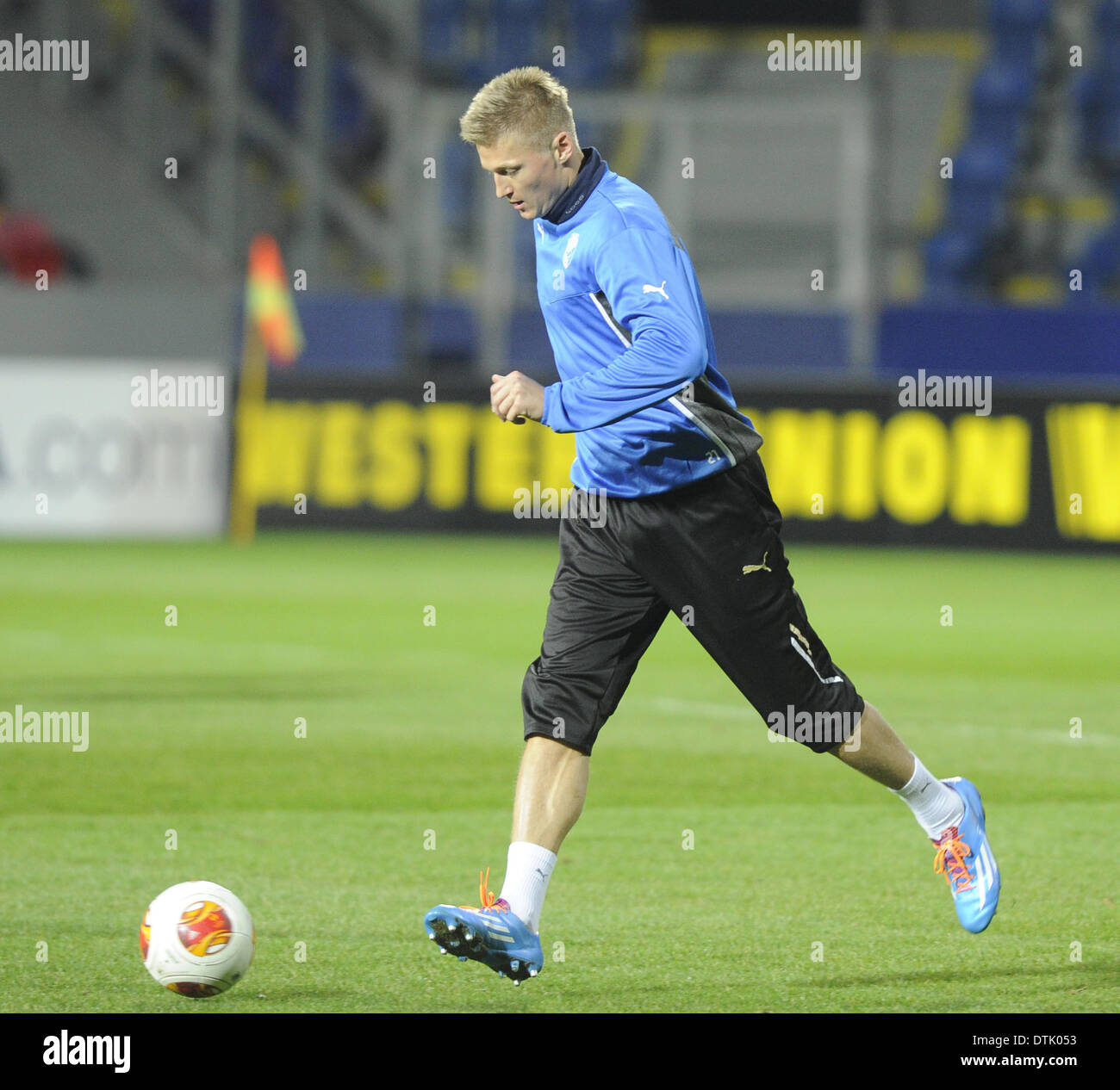 Soccer team of FC Vktoria Plzen pictured during training ahead of ...