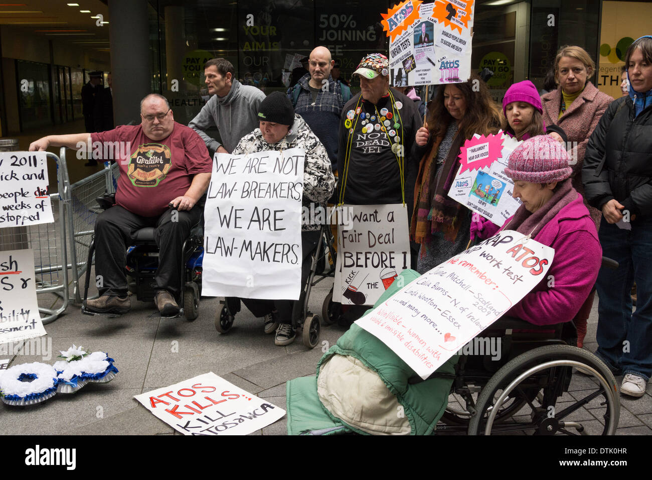 Placard medical disability protesting hi-res stock photography and ...