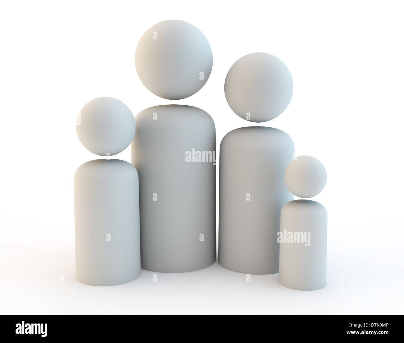 simple 3d render to illustrate a family or people Stock Photo - Alamy