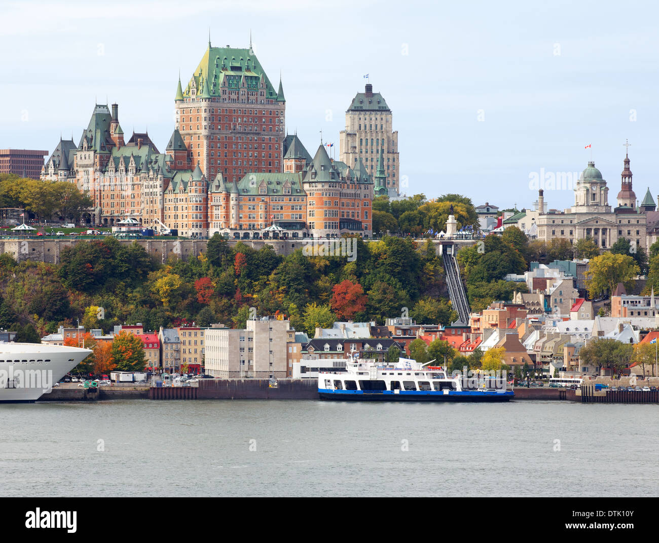 Quebec City skyline and Saint Lawrence River Stock Photo - Alamy