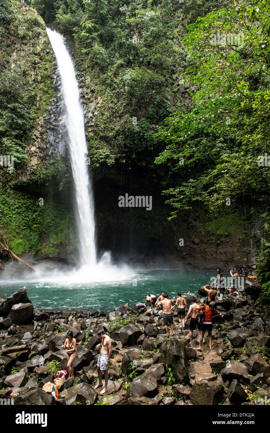 Celeste River or Rio Celeste in Tenorio Volcano National Park of Costa ...