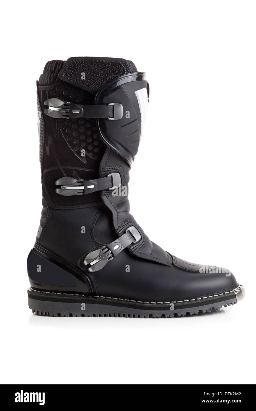 Biker MX boot isolated Stock Photo - Alamy