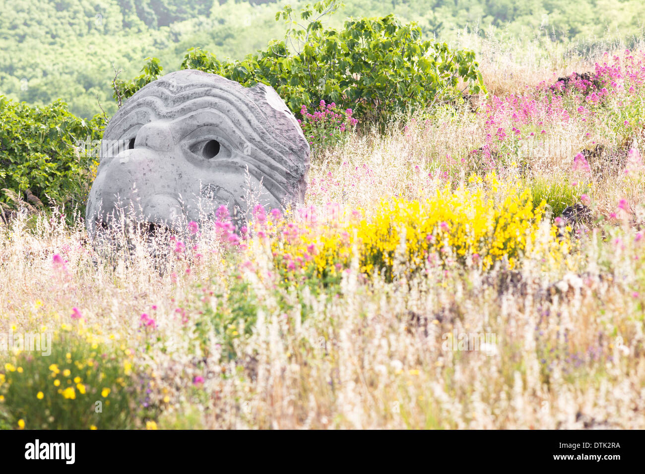 Sculpture along the road on Mount Vesuvius Stock Photo - Alamy