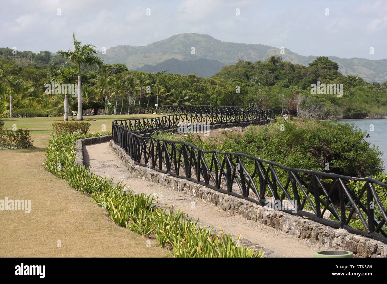 Pathway through the amazing Dominican scenery Stock Photo - Alamy