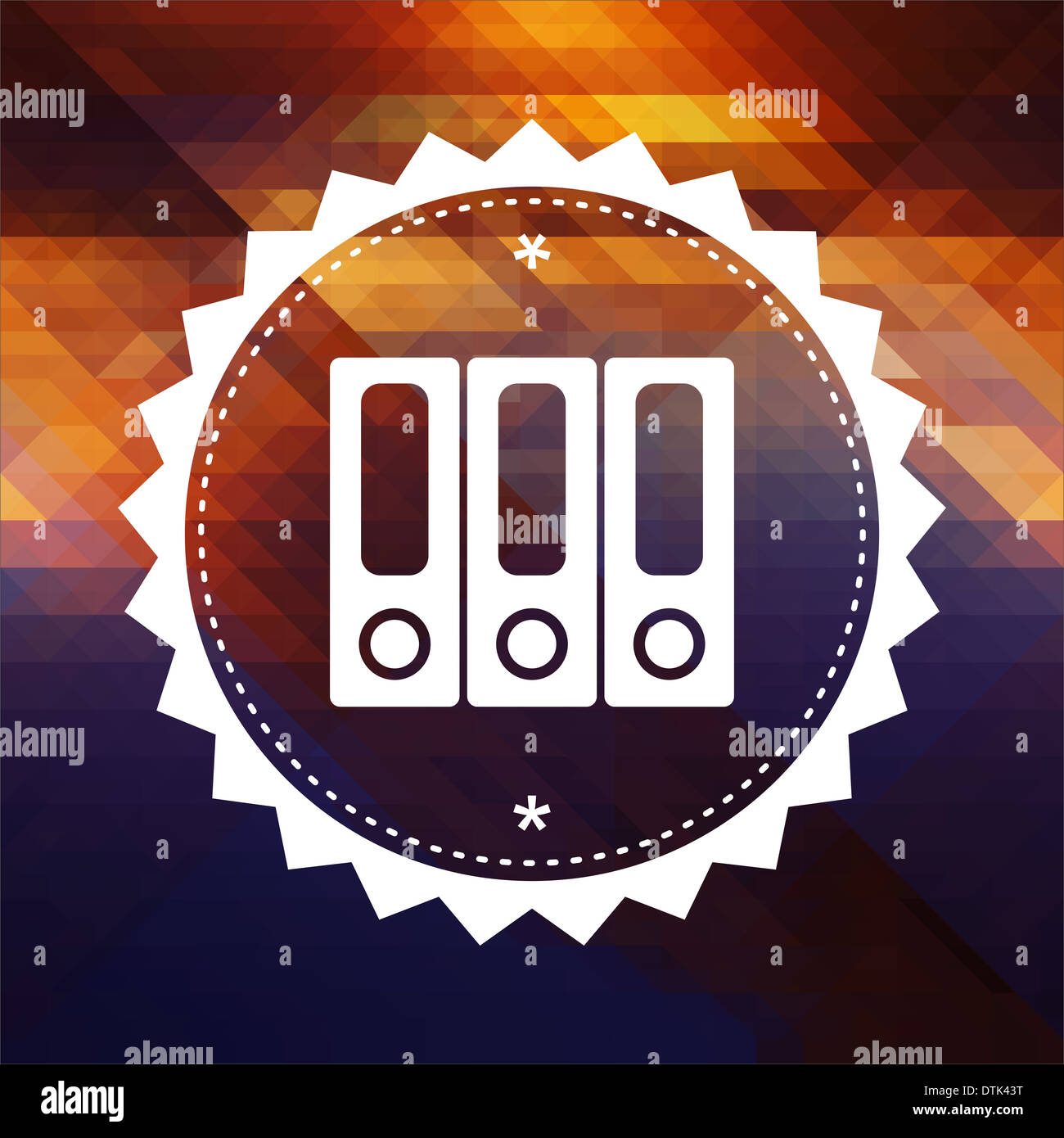 Data Concept. Retro label design. Hipster background made of triangles ...