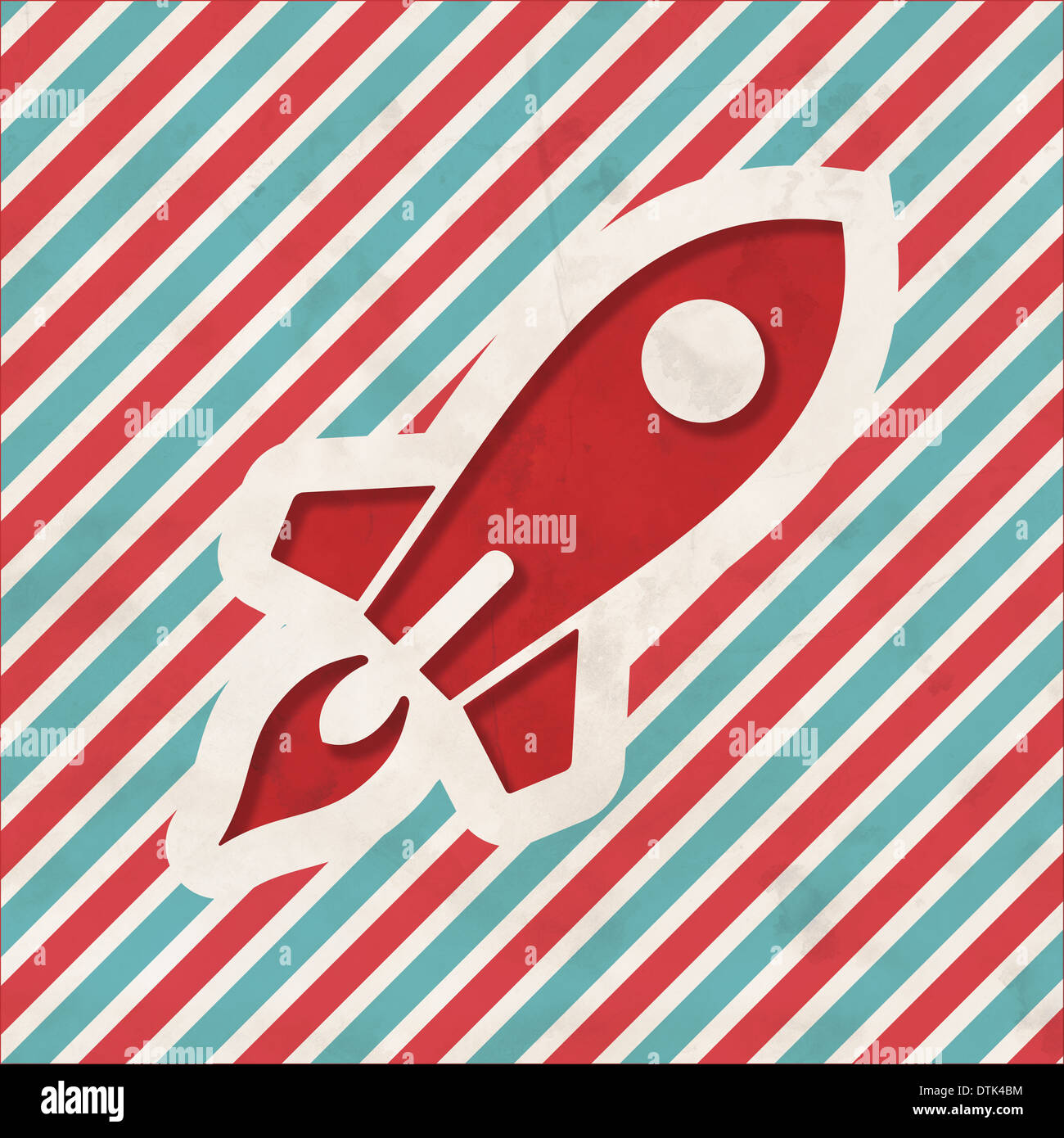 Vintage space rocket poster hi-res stock photography and images - Alamy