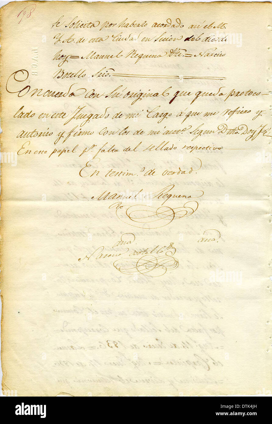 A historical document showing Samuel Carpenter's petition for formal ...
