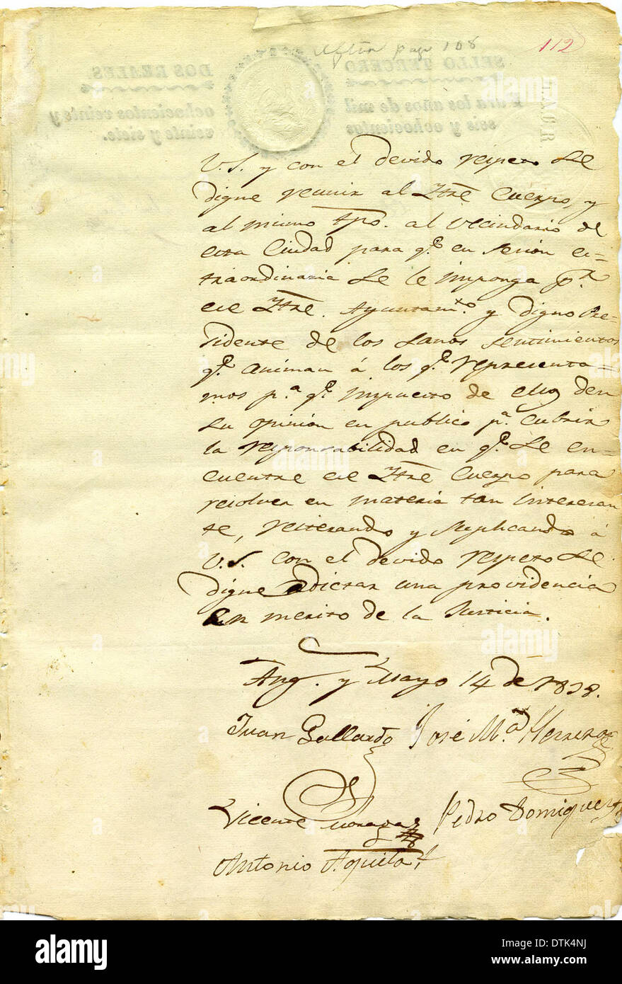 A historical petition from 1838 to replace Carlos Carrillo, likely ...
