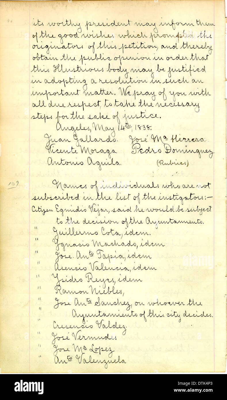 The petition to replace Carlos Carrillo, dated 1838, is an important ...