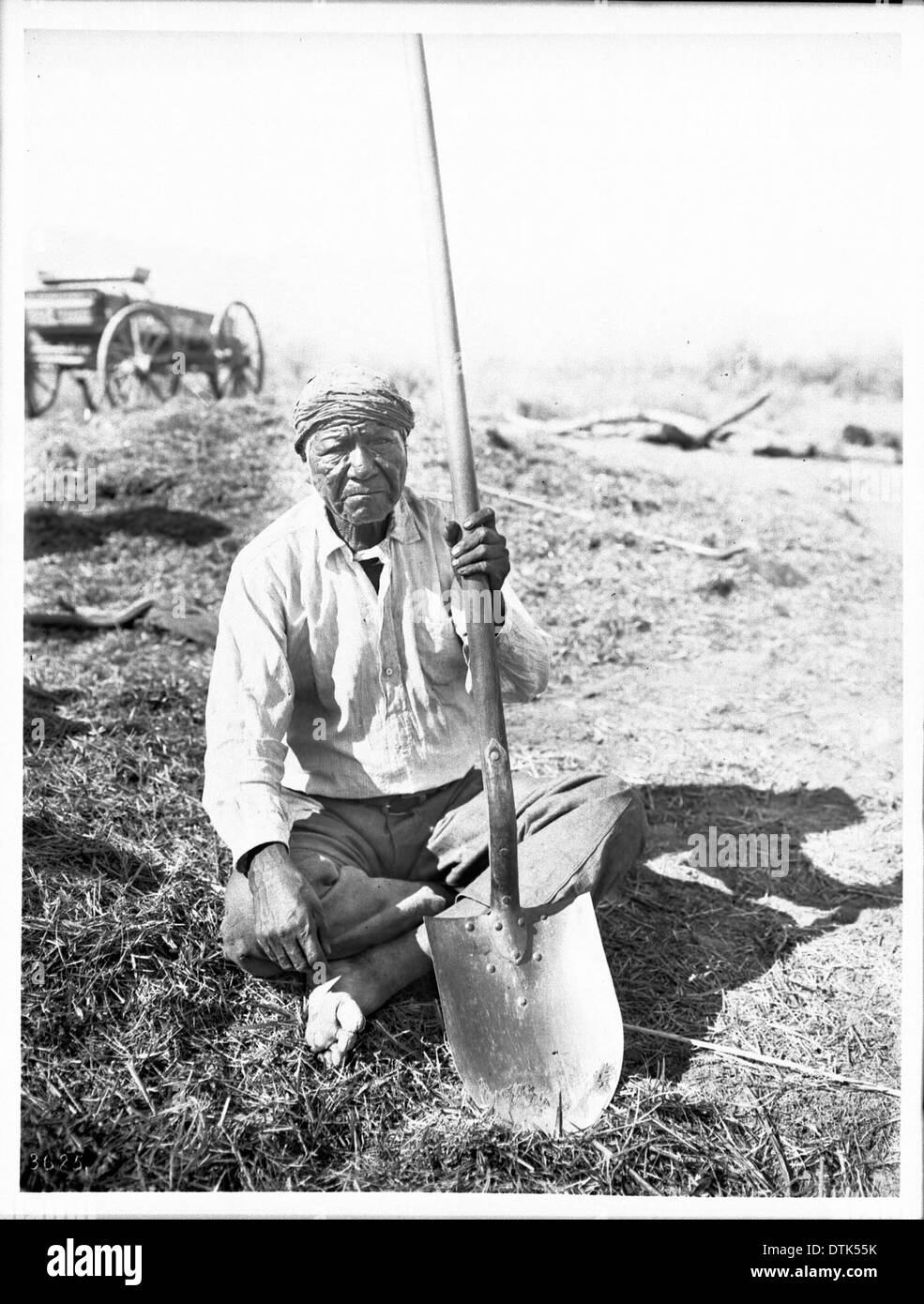 This photograph shows Miguel, a Pima Indian man and farmer from Pima ...