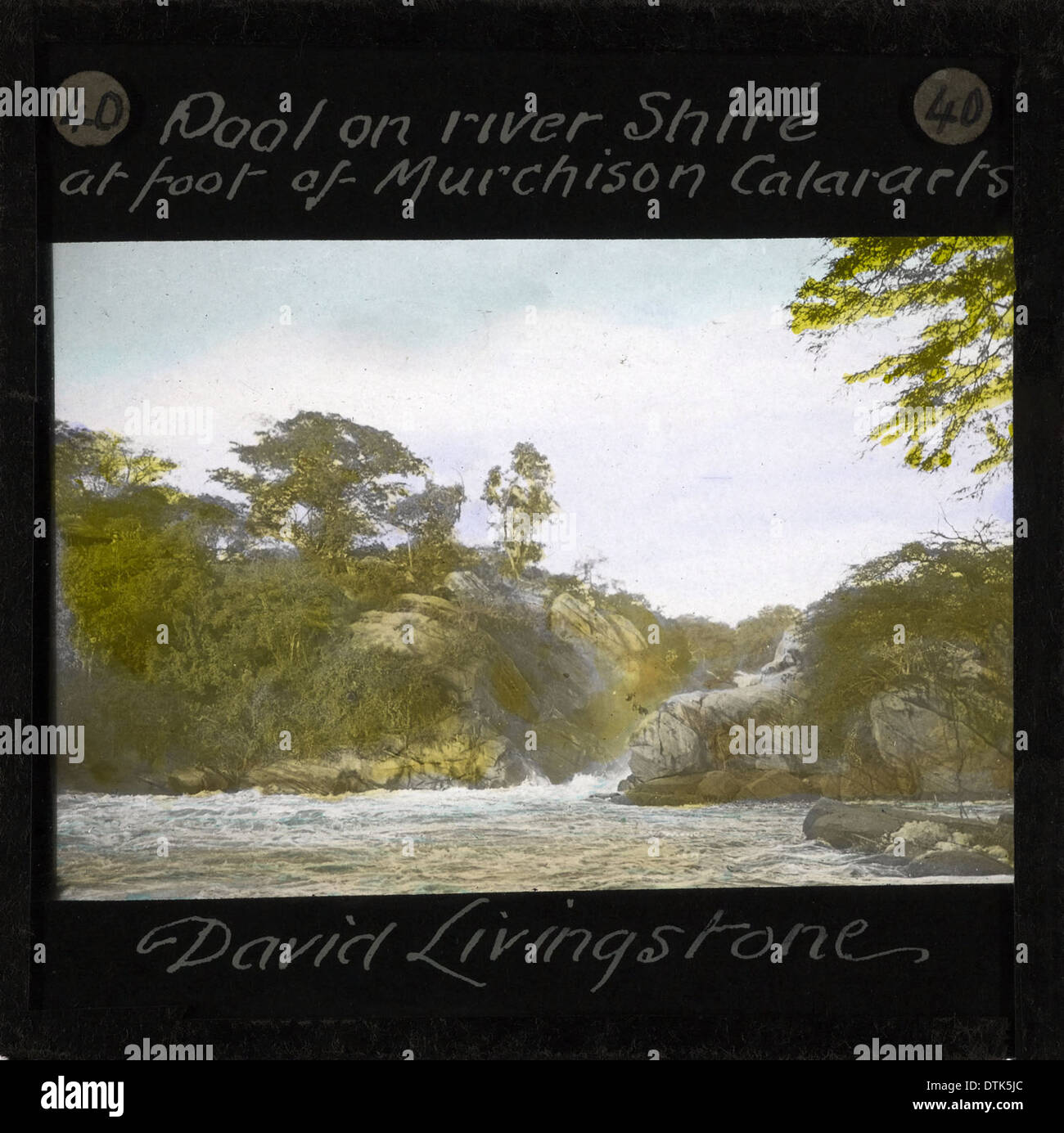 A photograph showing a pool on the River Shire at the foot of the ...