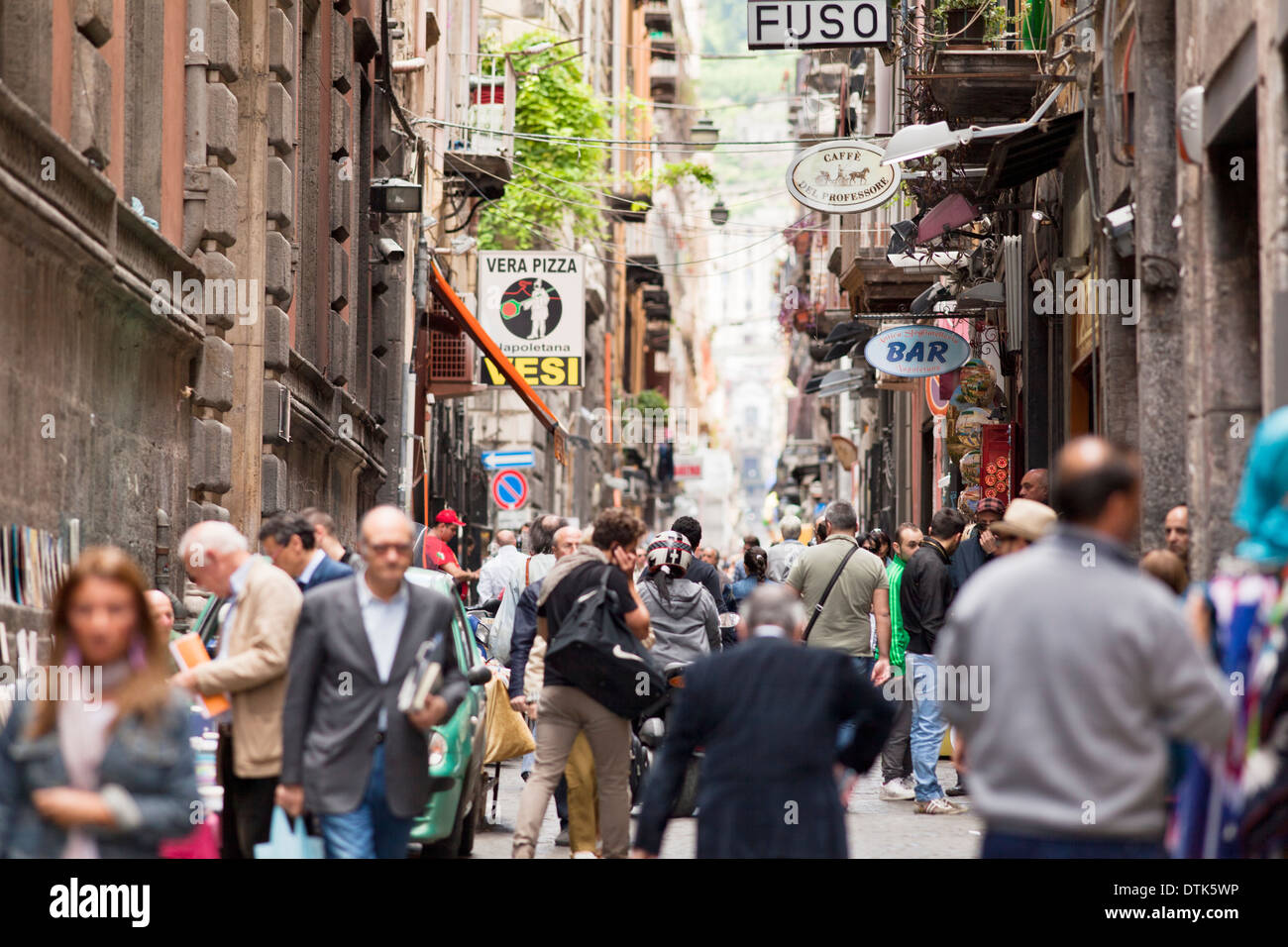 The narrow alleys of Naples, Italy Stock Photo - Alamy
