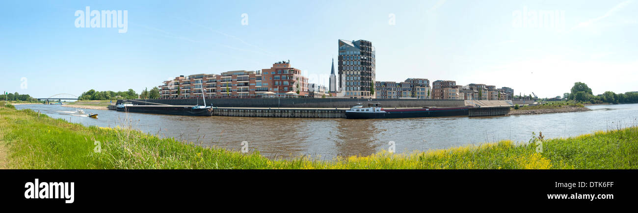Panoramic view of the city of Doesburg, an ancient Hanse town in the ...