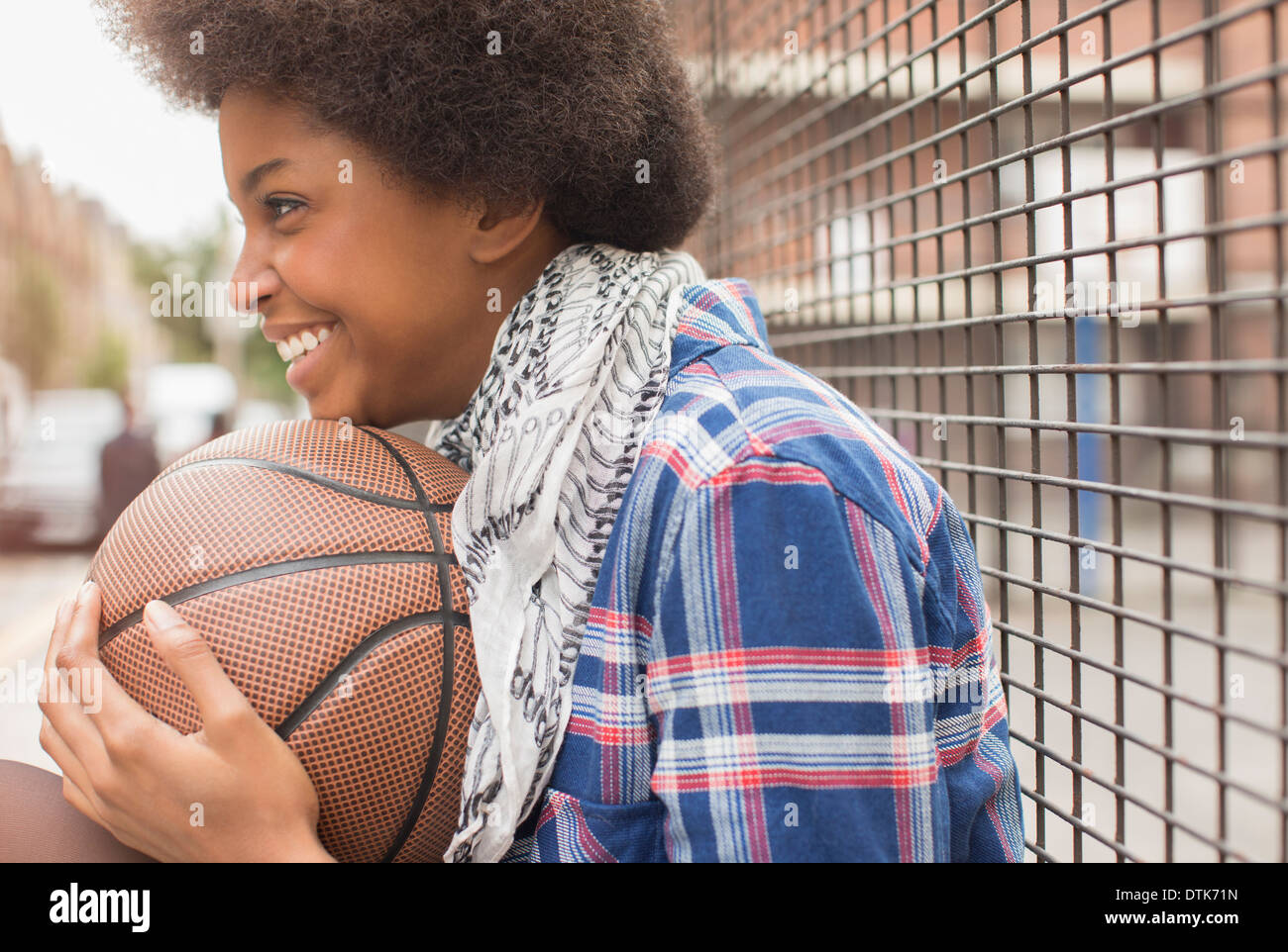 Young adult female on basketball hi-res stock photography and images ...