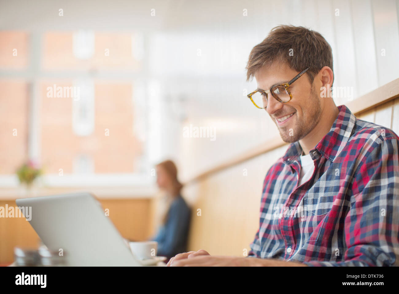 Laptop college typing man hi-res stock photography and images - Alamy