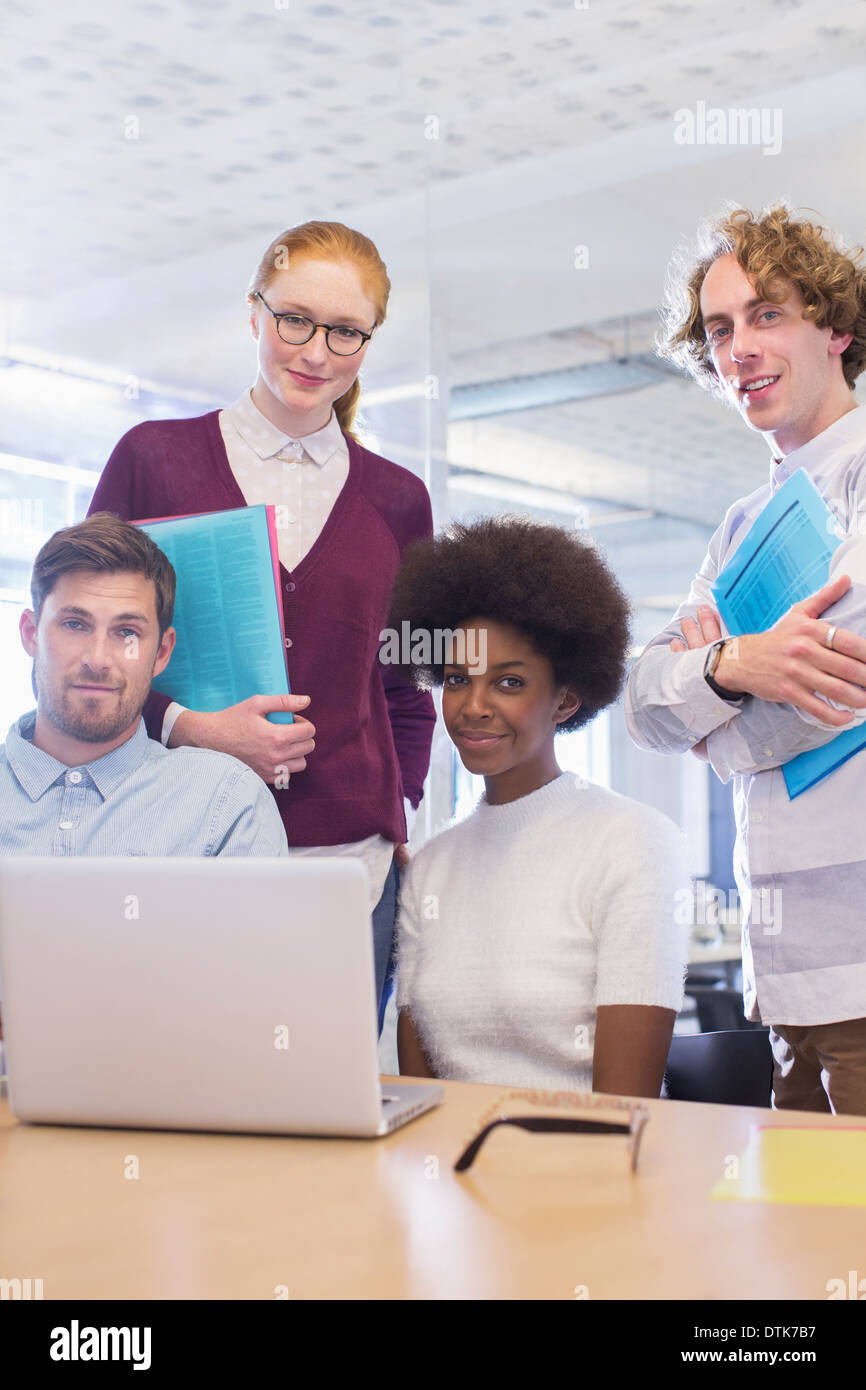 Standing smiling meeting communication hi-res stock photography and ...