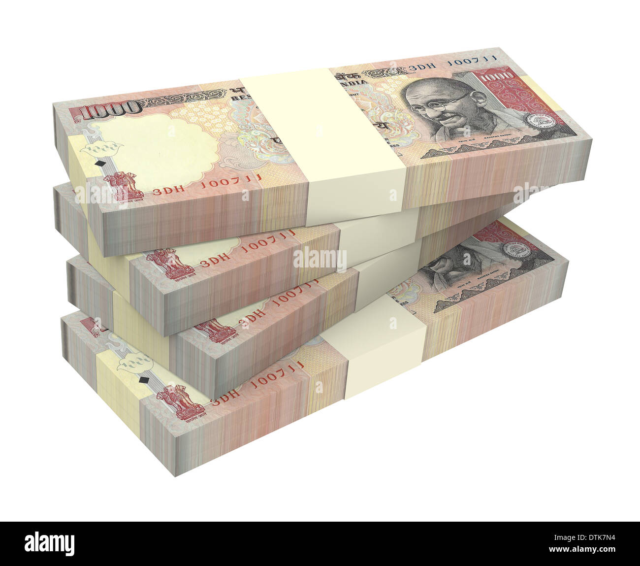 India Rupee isolated on white background. Computer generated 3D photo ...