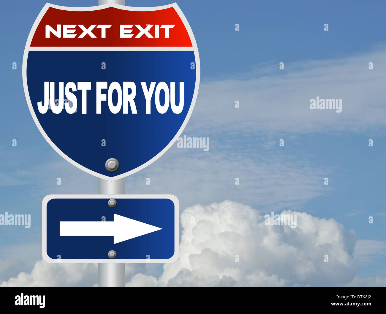 Just for you road sign Stock Photo - Alamy