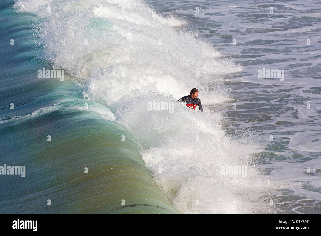 Morning Surfer at Hermosa Beach, Los Angeles, California Stock Photo ...