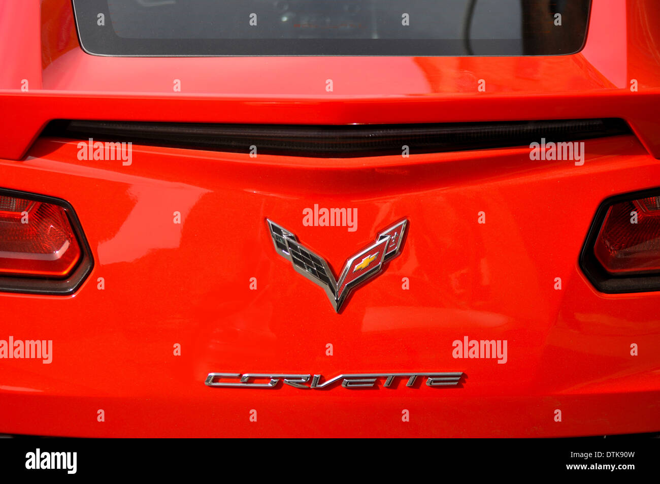 details of red corvette American Sportscar Stock Photo - Alamy