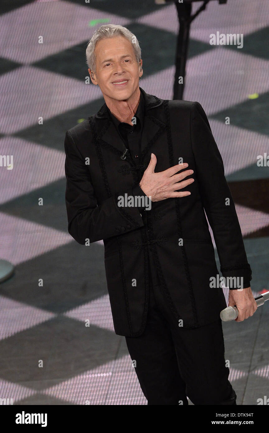 Sanremo, Italy. 19th Feb, 2014. Claudio Baglioni attend the second ...