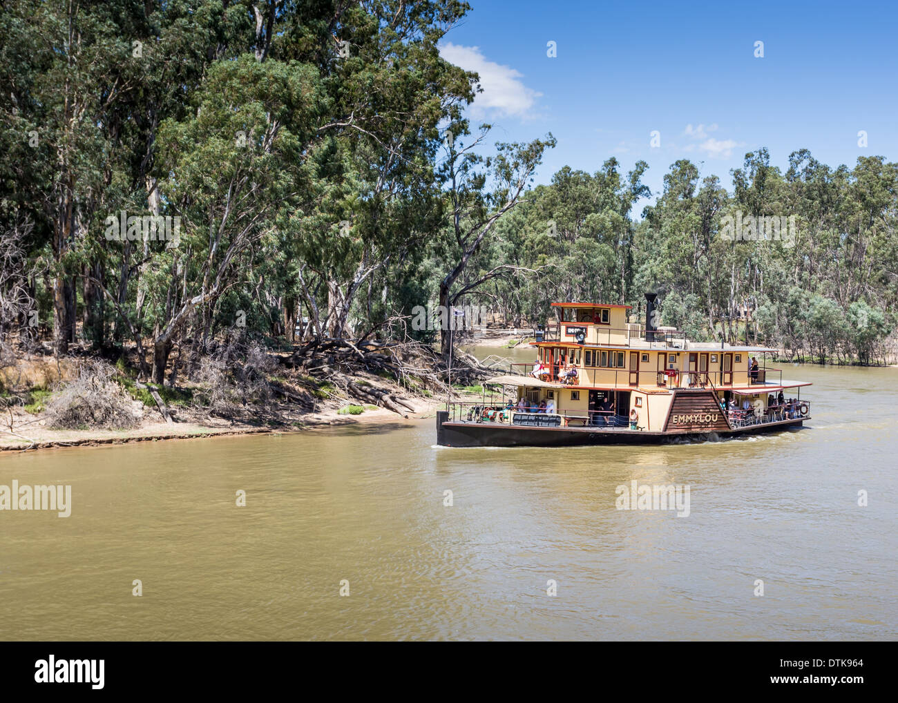 Paddle steamer "Emmylou" at the Historic Port of Echuca precinct on the ...