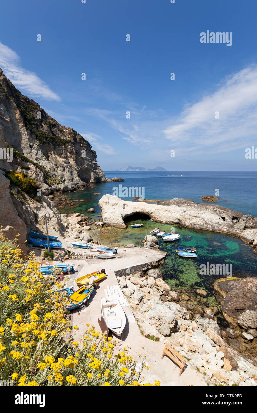 Landscape and coast of the Italian island Ponza Stock Photo - Alamy