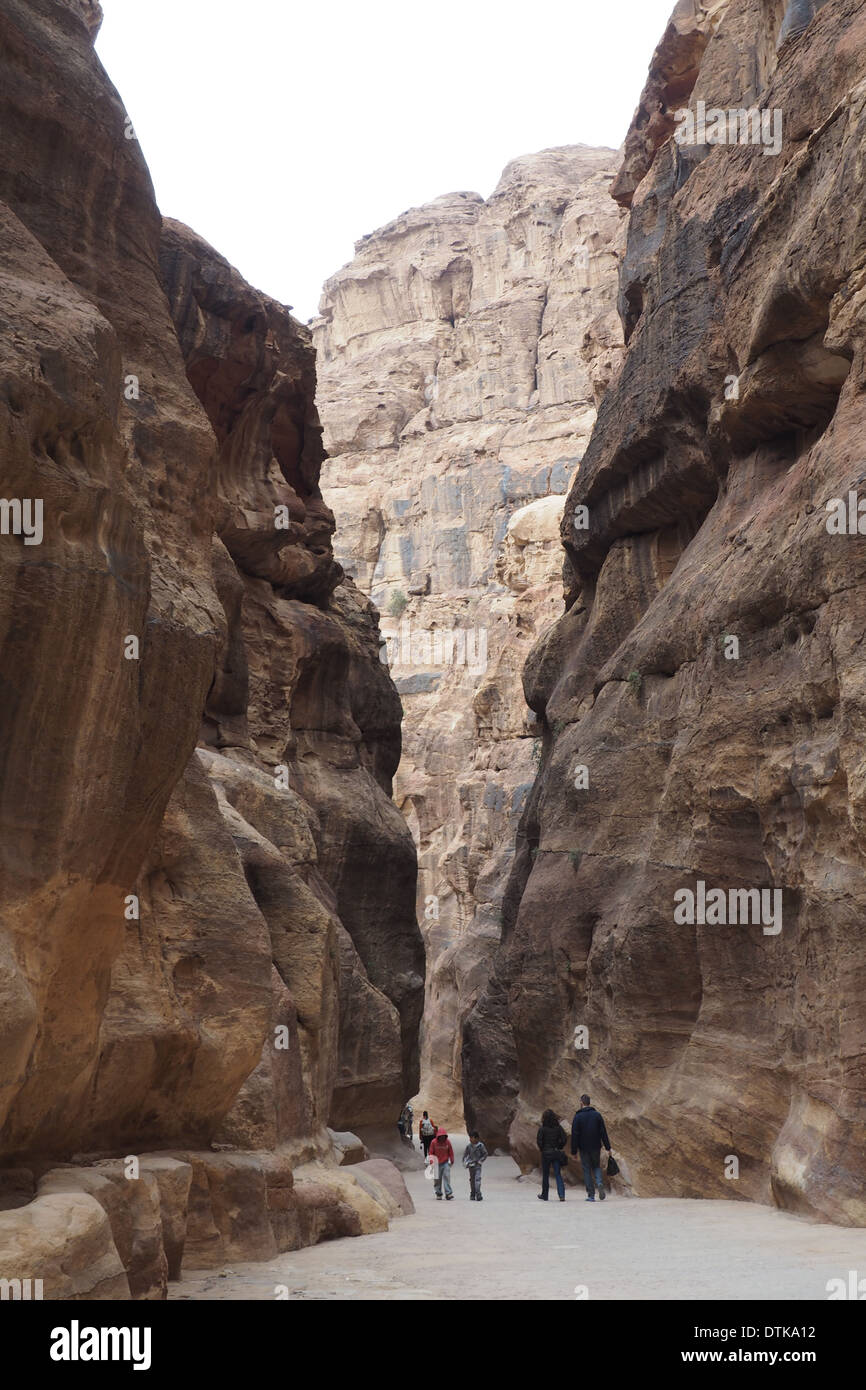 Path, Siq, to Petra Jordan a UNESCO World Heritage Site Stock Photo - Alamy