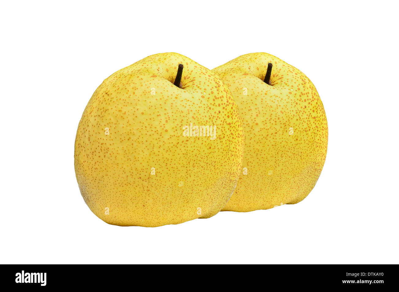 Chinese pear on white background Stock Photo - Alamy