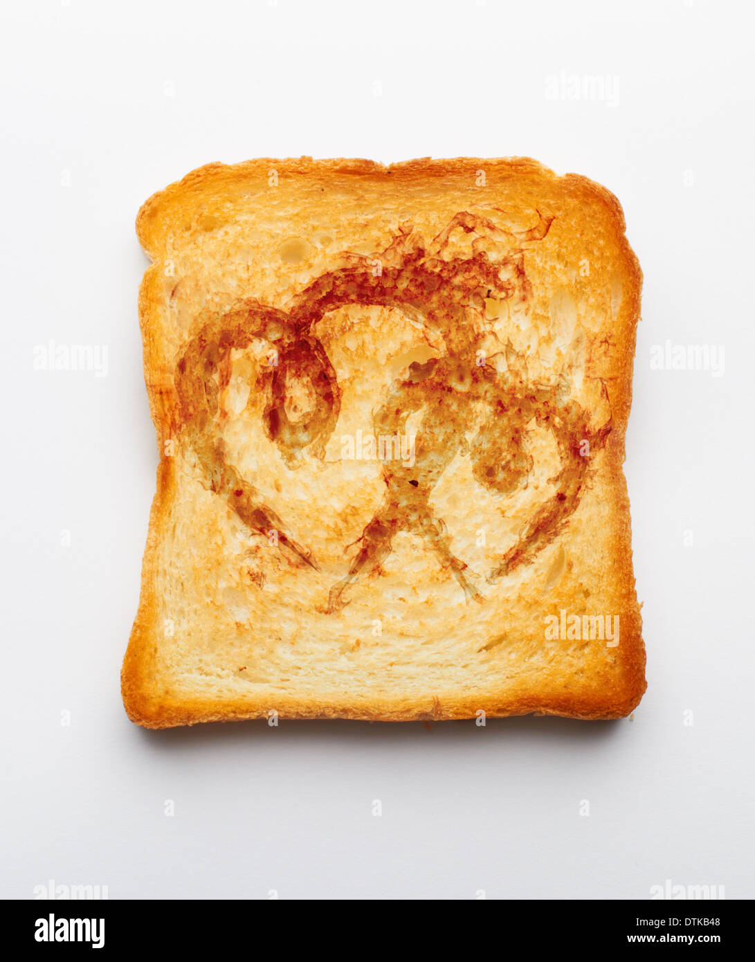 a slice of toast on white Stock Photo - Alamy