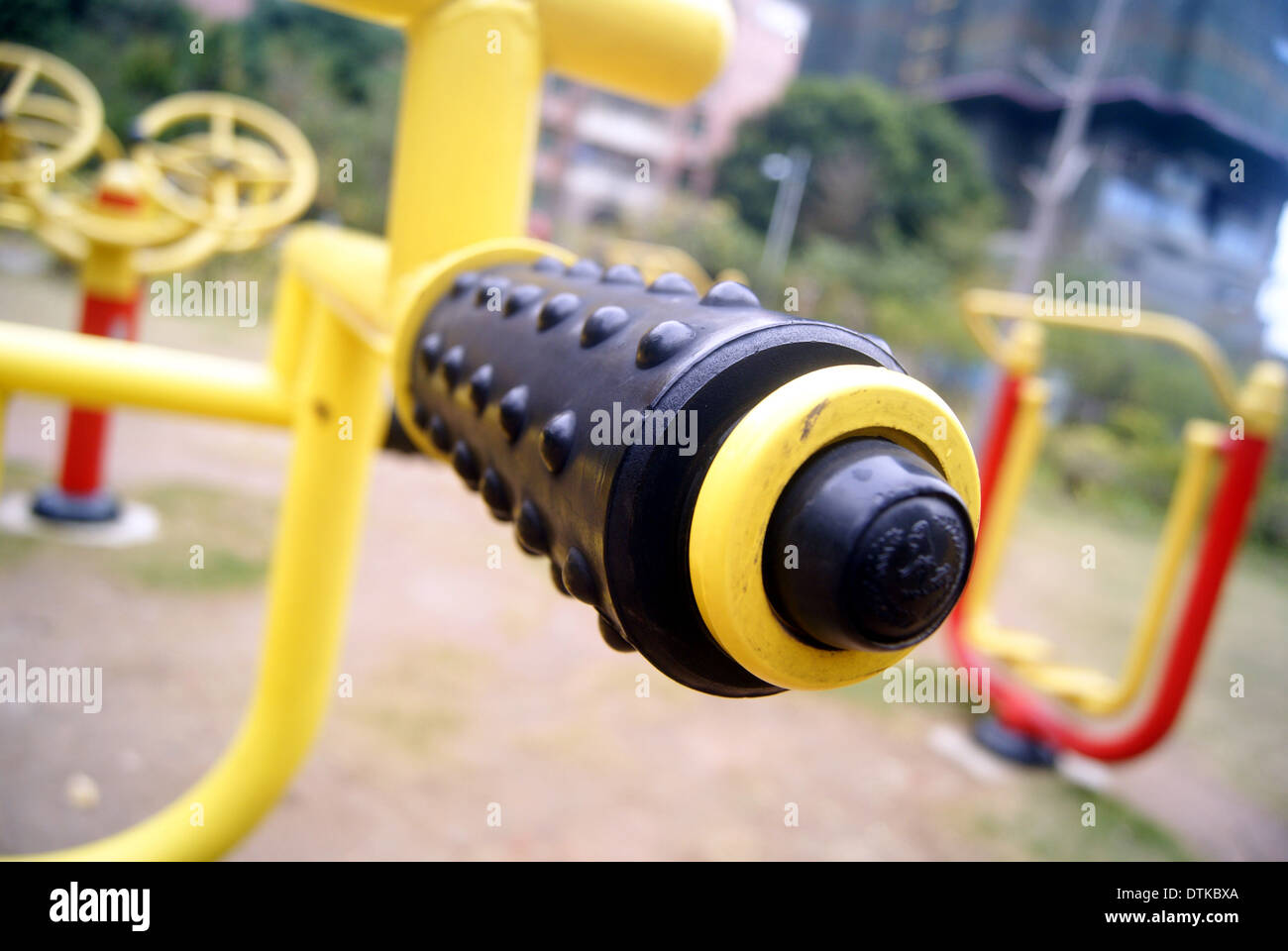 Fitness equipment and sports facilities, in China's residential area ...