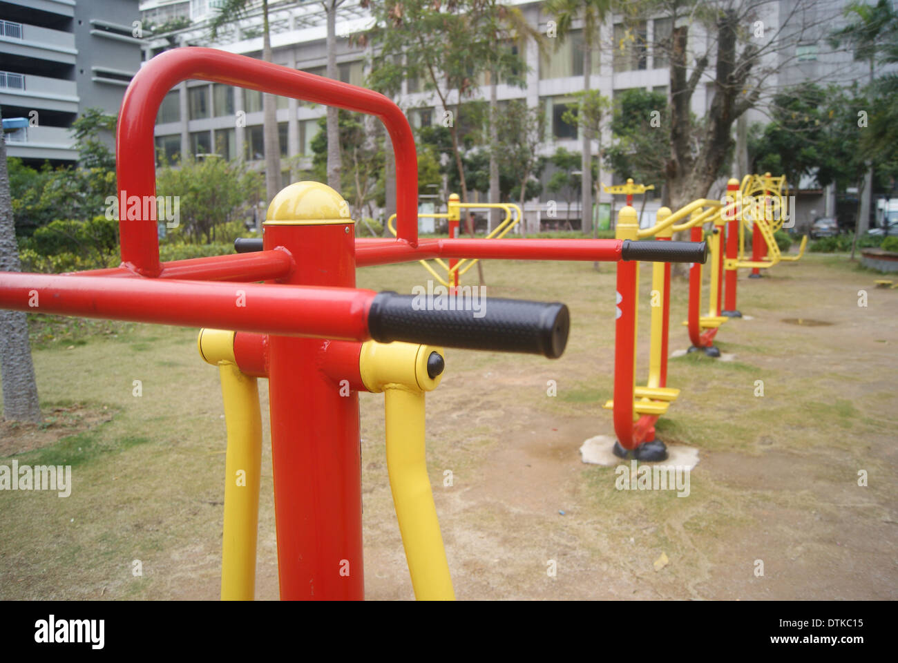 Fitness equipment and sports facilities, in China's residential area ...