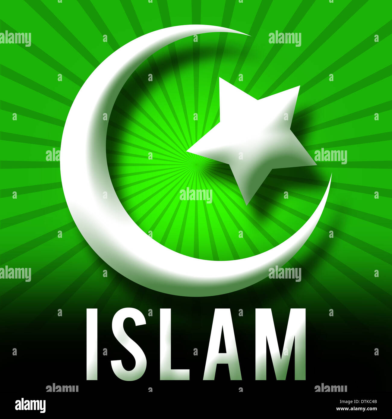 Islam Symbol Green Burst Stock Photo - Alamy