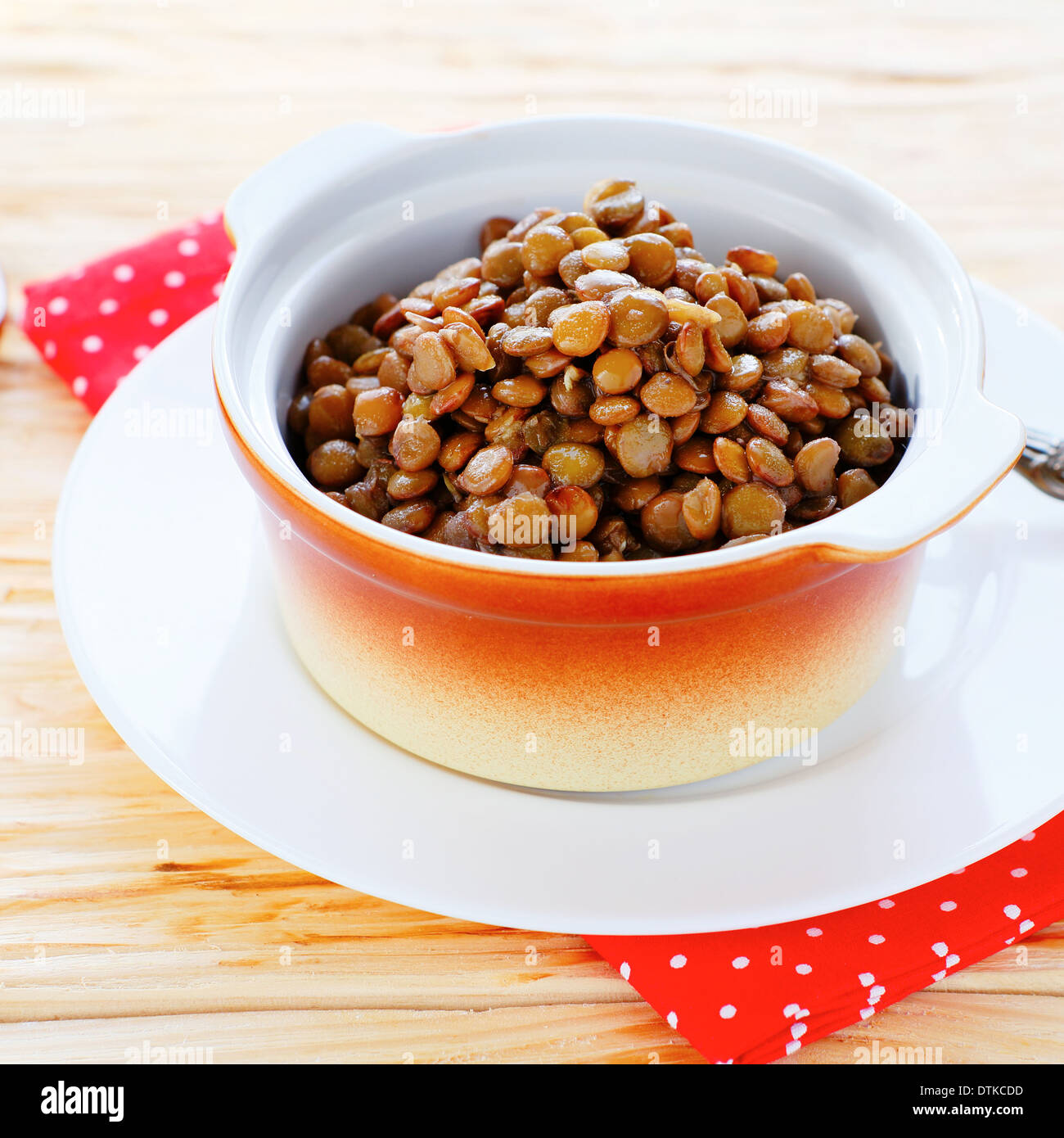 Closeup plate cooked lentils hi-res stock photography and images - Alamy