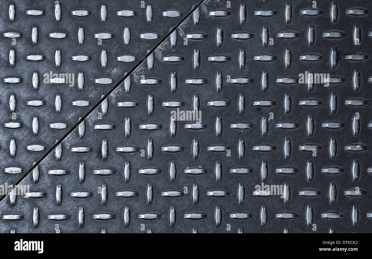 Dark gray steel sheets with diamond pattern relief Stock Photo - Alamy